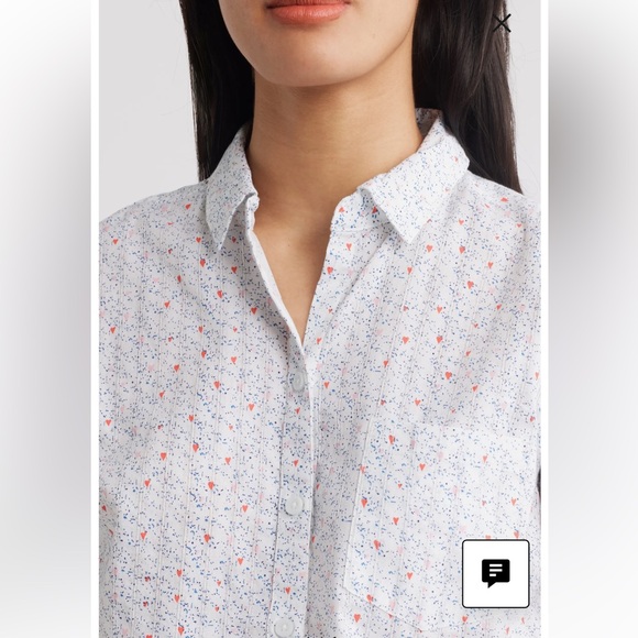 beachlunchlounge | Tops | Beachlunchlounge Karolee Heart Print Cotton ...